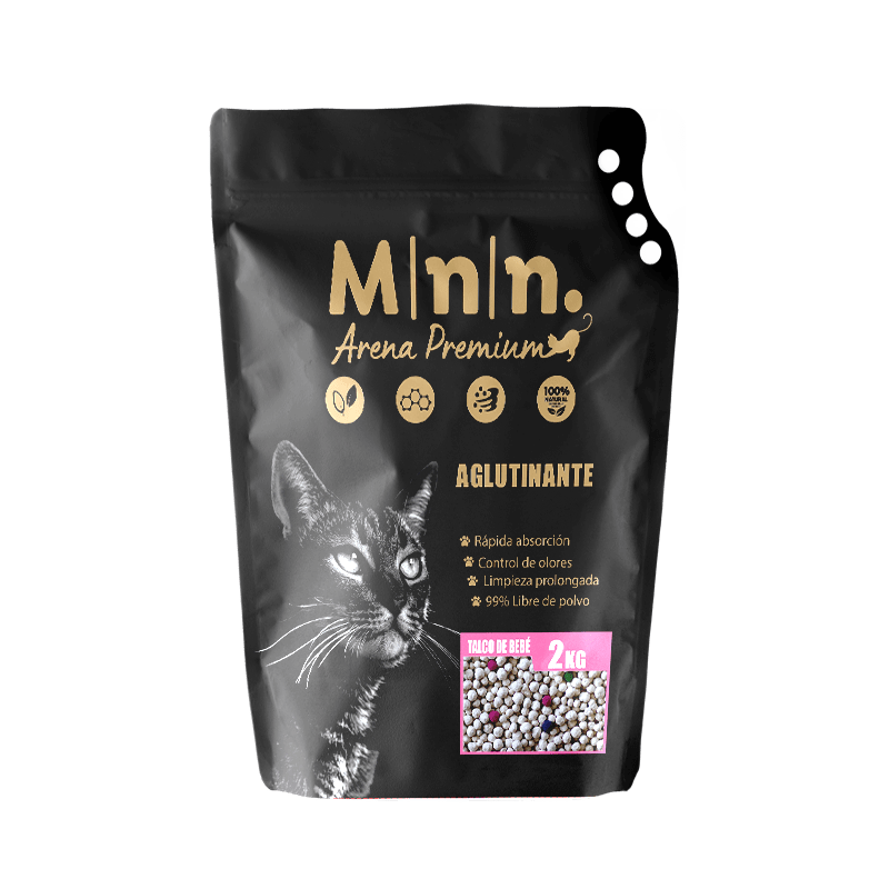 Minino- Arena premium 2 kg - PATITAS DE COLORES